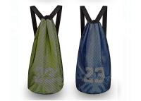 China Double Layer Custom Drawstring Backpack 420D Polyester Cinch Bag for sale