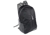 China Black Nylon Foldable Backpack Waterproof Two Way Zip Rucksack for sale