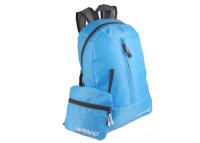 China Black Nylon Foldable Backpack Waterproof Two Way Zip Rucksack for sale