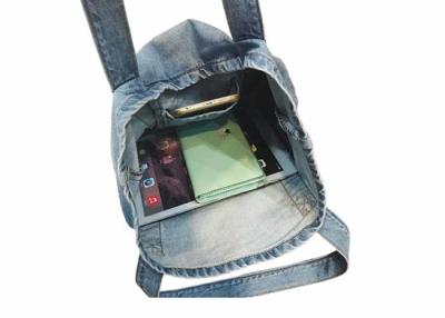 Cina Moda personalizzabile denim blu sacchetti da shopping Tote logo personalizzato in vendita