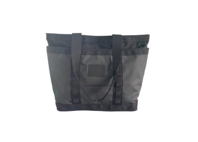 China Custom Printed eco friendly rpet Polyester Tote Bags with waterproof PVC coating Te koop