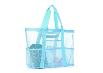 China RPET Mesh Beach Tote Bag Customized Printing Silk Screen Print And Digital Print à venda