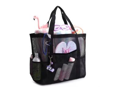China RPET Mesh Beach Tote Bag Customized Printing Silk Screen Print And Digital Print à venda