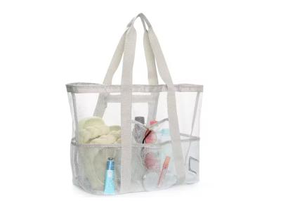 China RPET Mesh Beach Tote Bag Customized Printing Silk Screen Print And Digital Print à venda