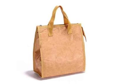 Cina 6 ore Isolato Bruno Tyvek Lunch Cooler Bag con 1 stampa a colori in vendita