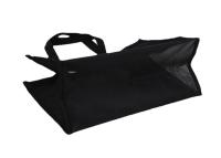 China Customized 100% Polyester Black Mesh Beach Tote Bag With Printing for sale