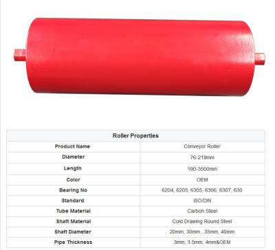 China Transportación de resistencia del envejecimiento del rodillo loco de la banda transportadora del OEM de las piezas del equipo en venta