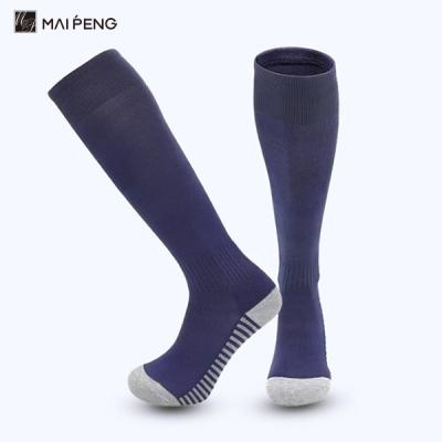China Fußballsocken mit dickem Polster, Feuchtigkeit abtragbare Fußballsocken für Männer zu verkaufen