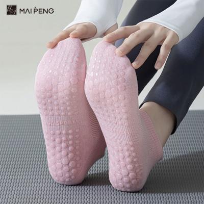 China Aanpasbare ademende katoenen yoga sokken Anti-slip Pilates Grip sokken Te koop