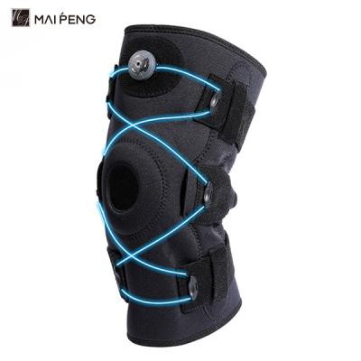China Non Slip Compression Elastic Knee Support Sports Breathable Knee Brace for sale