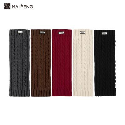 China Winter Trendy Women Leg Warmers Geweven Labels Kabel Gebreide Leg Warmers Sokken for sale
