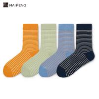 Quality Custom Striped Vintage Soft Bamboo Cotton Crew Socks for sale