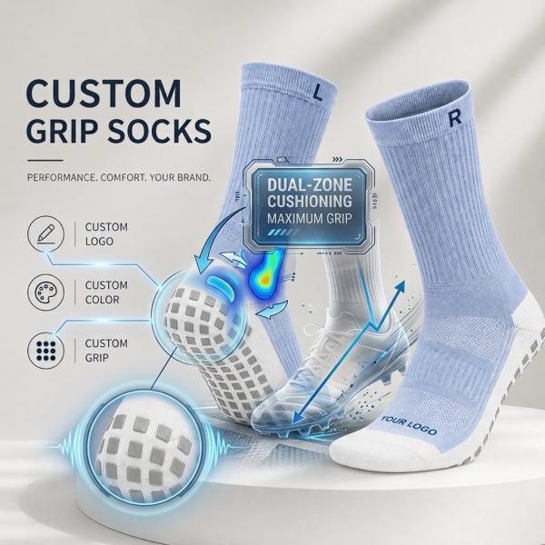 Quality Custom Non Slip Men'S Soccer Socks Breathable Comfort Sports Training Grip Socks for sale