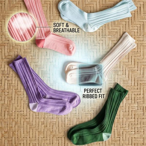 Quality Ultra Soft 80% Bamboo Fiber Crew Socks Breathable Eco Friendly Comfort Daily Casual Socks for sale