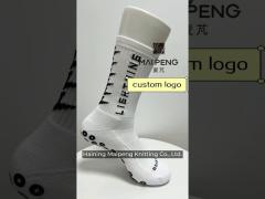 colorful football cushioned compression socks unisex anti slip crew soccer socks