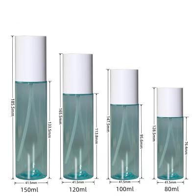 Cina Lozione di plastica riutilizzabile blu-chiaro 80ml 100ml 120ml 150ml della bottiglia della pompa in vendita