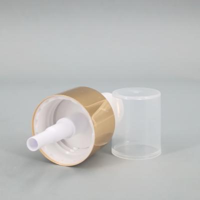 Cina 24/410 28/410 pompa a spruzzo per profumo in oro con nebulizzatore fine in alluminio personalizzato in vendita