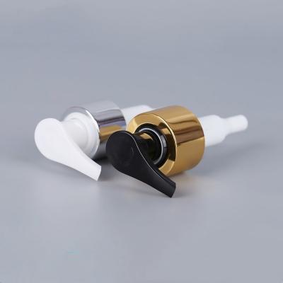 Cina 24/410 di oro della pompa dell'erogatore della lozione di 24mm e pompa di alluminio d'argento del sapone del gel della doccia dello sciampo in vendita