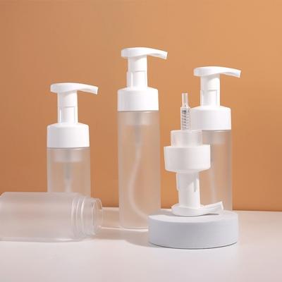Cina 100ml 150ml PET frosting Plastic Foam Pump Bottle For Facial Cleanser Cleansing Mousse in vendita