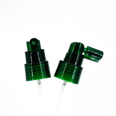 Cina 24 mm 24/410 verde di plastica long nozzle spray orale nasale pompa testa con mezzo tappo in vendita