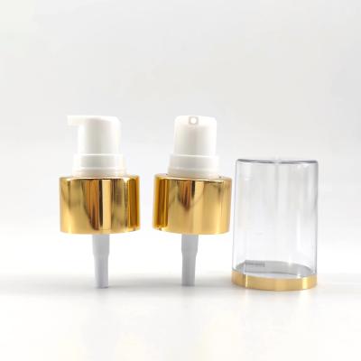 Cina 24 mm 24/410 oro alluminio crema lozione fondazione di trattamento pompa dispenser cappuccio in vendita