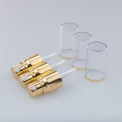 Cina 18mm 18 20 24/410 di pompa luminosa del profumo di Crimpless del cappuccio dello spruzzatore di Rose Gold Aluminum Fine Mist in vendita