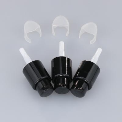Cina 18/410 20/410 di plastica costolata del cappuccio dell'erogatore della pompa della crema per le mani del chiodo del nero 28mm della pompa della lozione di 24mm in vendita