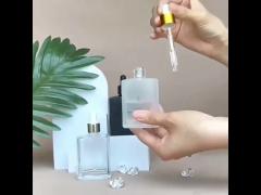 30ml 50ml Black Frosted Square Essential Oil Dropper Bottle
