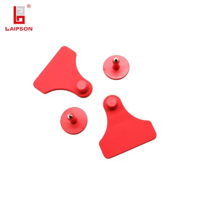 China Basf Tpu Laser Engraved Numbers Pig Goat Ear Tag For Farm Yellow Color for sale