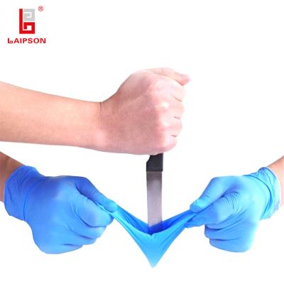 Cina Disposable Synthetic Nitrile Mittens Flexible Powder Free Non Sterile Blue in vendita