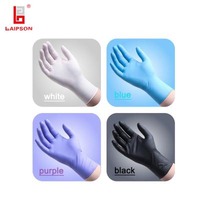 Cina Disposable Synthetic Nitrile Mittens Flexible Powder Free Non Sterile Blue in vendita
