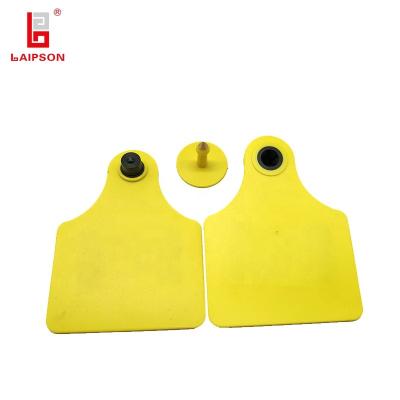 중국 TPU Yellow 100mm 860-960Mhz UHF RFID Cattle Cow Bossy Ear Tag For Livestock Management 판매용