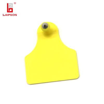 China BASF TPU 50mm Plastic Animal Identification Ear Tags With Metal Tip For Tracking for sale