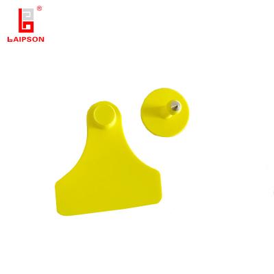 China Red Color Tpu ISO9001 Laser Engraved Numbers Animal Ear Tag For Pig Sheep Farm for sale