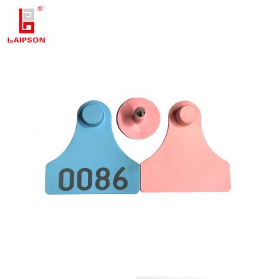 China TPU 59mm High Security ISO9001 Visual Tamperproof Sheep Goat Ear Tag With Printing Numbers For Livestock for sale