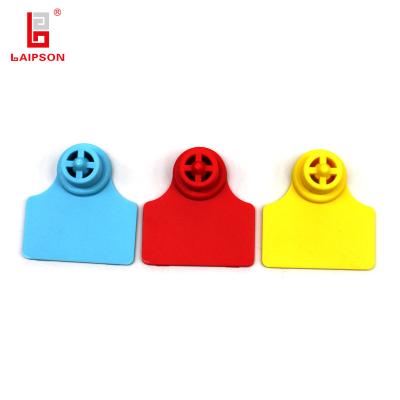 China 34mm TPU Veterinary Visual Two Pieces Identification Ear Tag For Pig Sheep Farm for sale