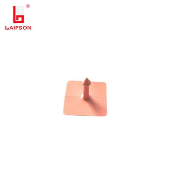 China Laipson New Pink Basf Tpu 30mm Square Sheep Goat Pig Cow Metal Ear Tag For Farm Identification for sale