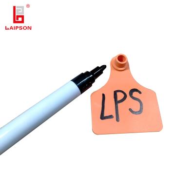 China Environment Rohs UV Resistant Permanent Imported Ink Anti-Fading Ear Tag Marker Pen For Pig Cattle Goat for sale