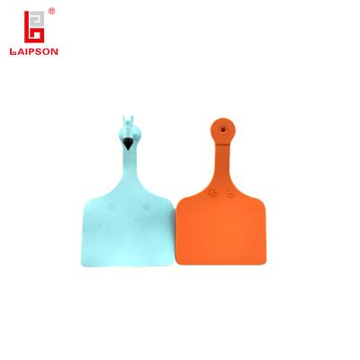 China Large TOP TPU Material Cattle Ear Tag With Serial Number For Livestock Identification for sale