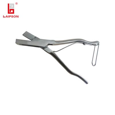 China Stainless steel Ear Tag Applicator with ergonomic handle and tight cutting gap designed for marking of swine cattle goat ovine camel for sale