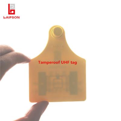 China Durable TPU Electronic Ear Tags For Cattle Tamper Proof Long Distance 98*73mm for sale