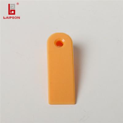 China Orange TPU RFID Electronic Tag , Livestock Tracking Tags 48mm*17mm Anti Shedding for sale