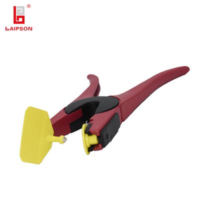 China Universal Red Aluminium Cattle Tag Applicator , Sheep Tag Applicator For 2 Piece Tags for sale