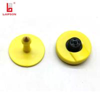 China ISO 30mm Small Round Closed Head Rfid Pig Ear Tags for sale