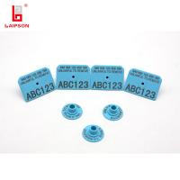 China 52MM Engraved Numbered Rectangular Livestock Ear Tags for sale