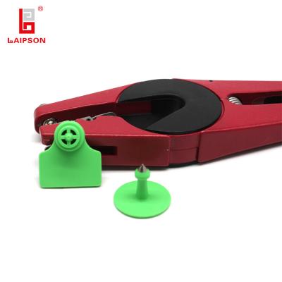 China Mini ISO11785 Visible Animal Swine Pig Ear Tags With Closed Head for sale