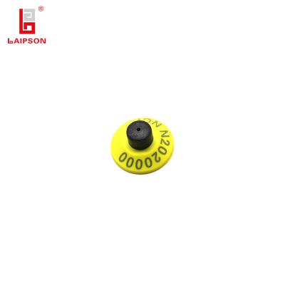 China ISO11785 TPU Plastic Round Tamper Proof Livestock Ear Tag For Swine Pig for sale
