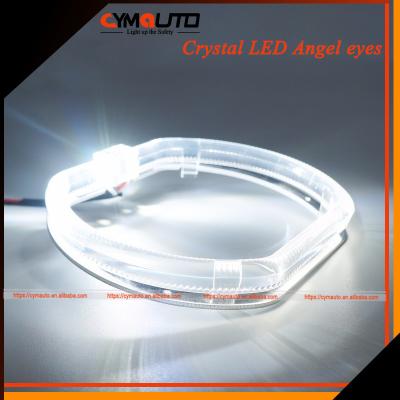 Cina Anelli doppi di alone del faro 12V di colore Yellow+White Angel Eyes 80mm in vendita