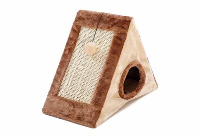 China Cat Furniture Pet House Plush Triangle Shape Cat Beds Cat Nest Warm Soft Foldable Dog for sale