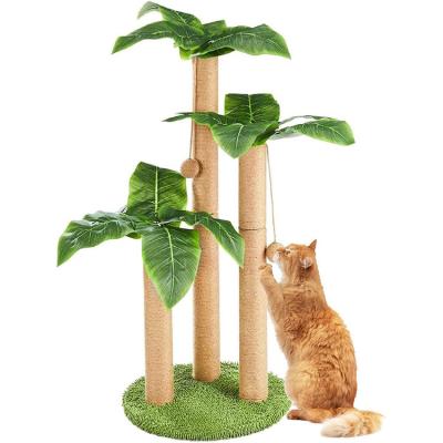 35 inches Tall Leafy Decoration Cat Tree for Indoor Cats Toys Type Cat Tree Toy Wood
